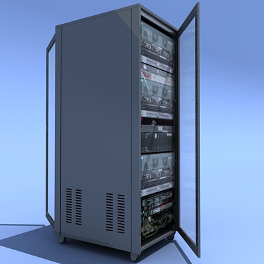 data rack servers 3d model