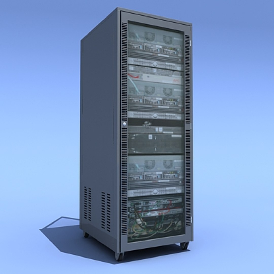 data rack servers 3d model