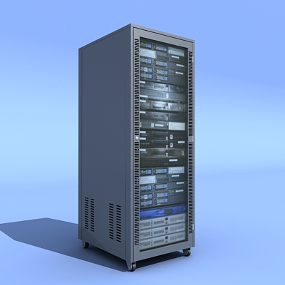 data rack servers 3d model