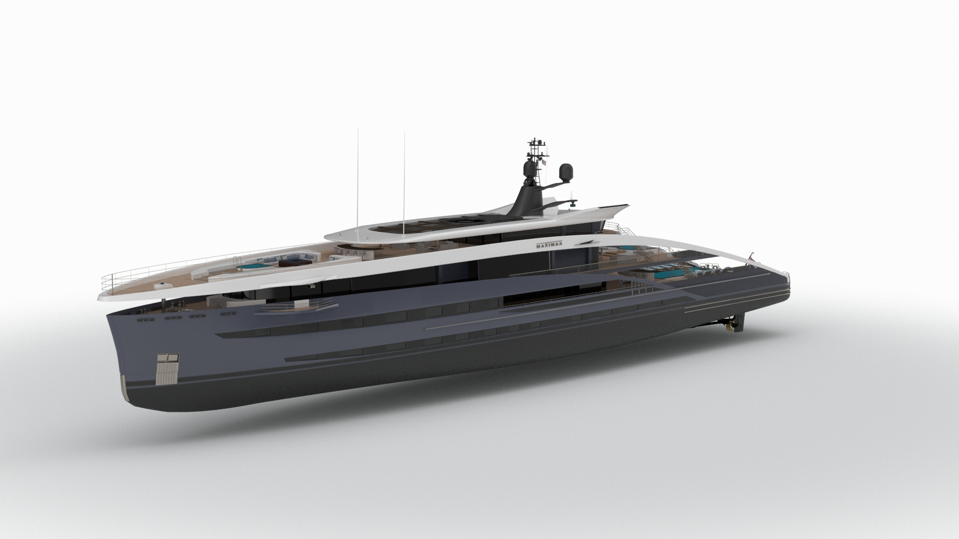 3D MaxiMax Superyacht Night Scene Model - TurboSquid 2190129