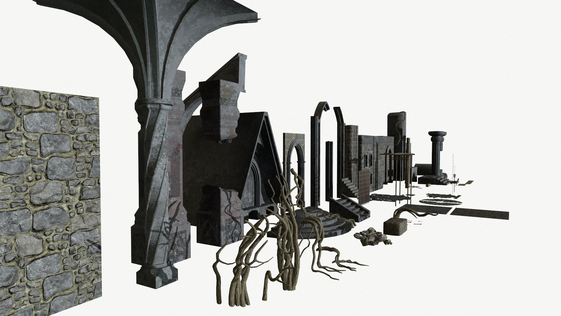 3D Catacomb Dungeon Prop Pack - TurboSquid 1943583