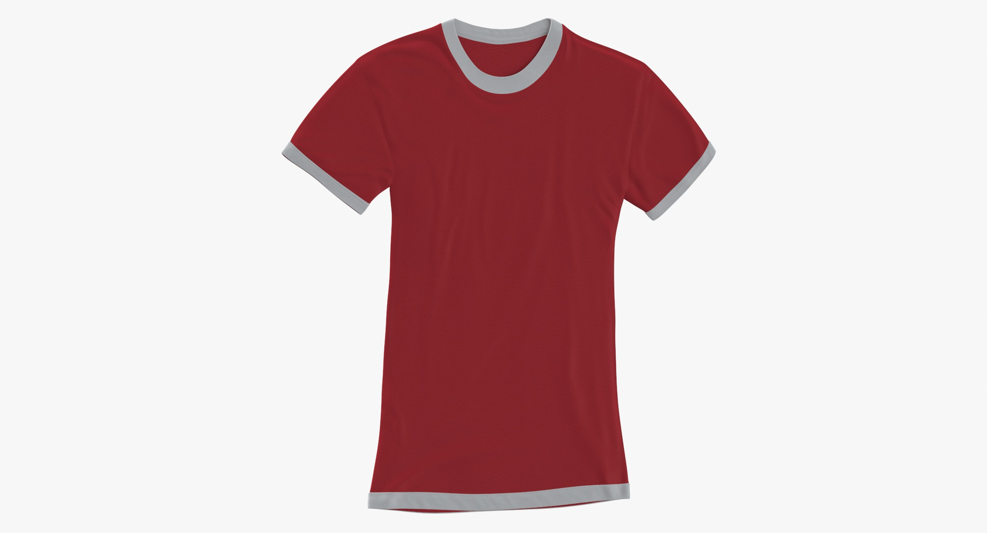 3D Female Crew Neck Laying White And Red 01 - TurboSquid 1738275