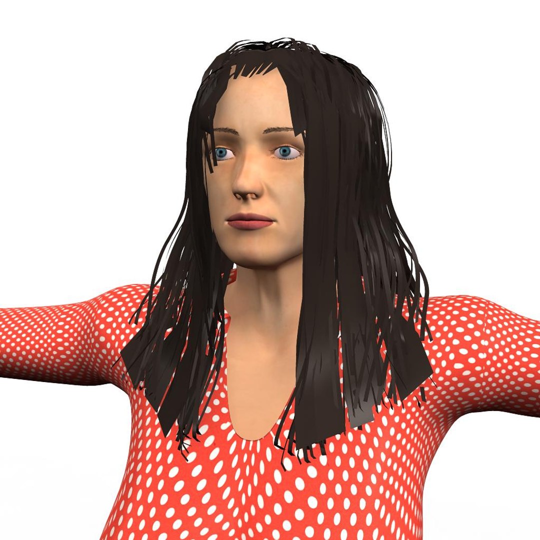 realistic corporate lady woman 3d model