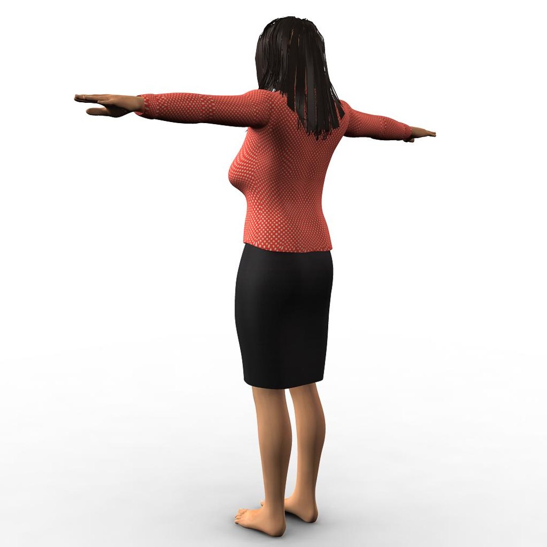 realistic corporate lady woman 3d model