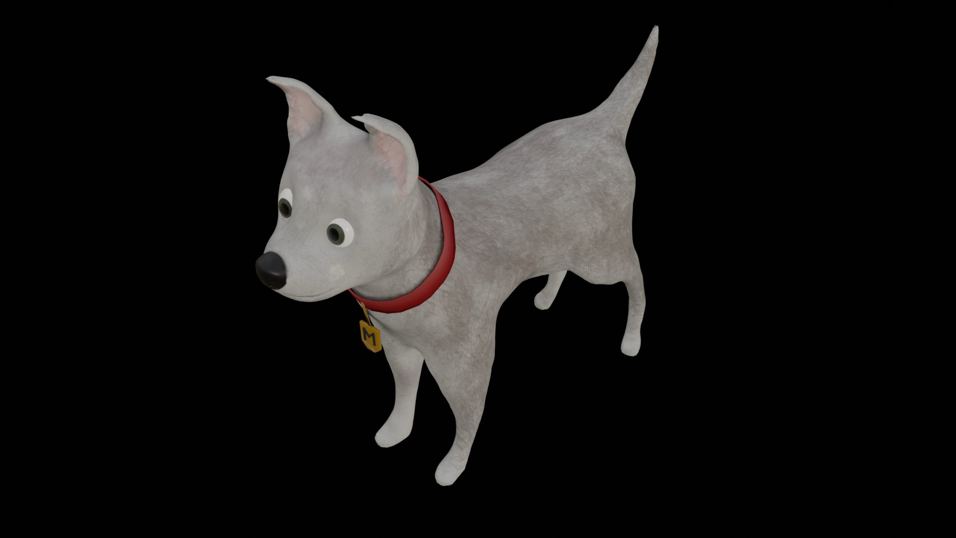 Free White Dog 3D Model - TurboSquid 1845760