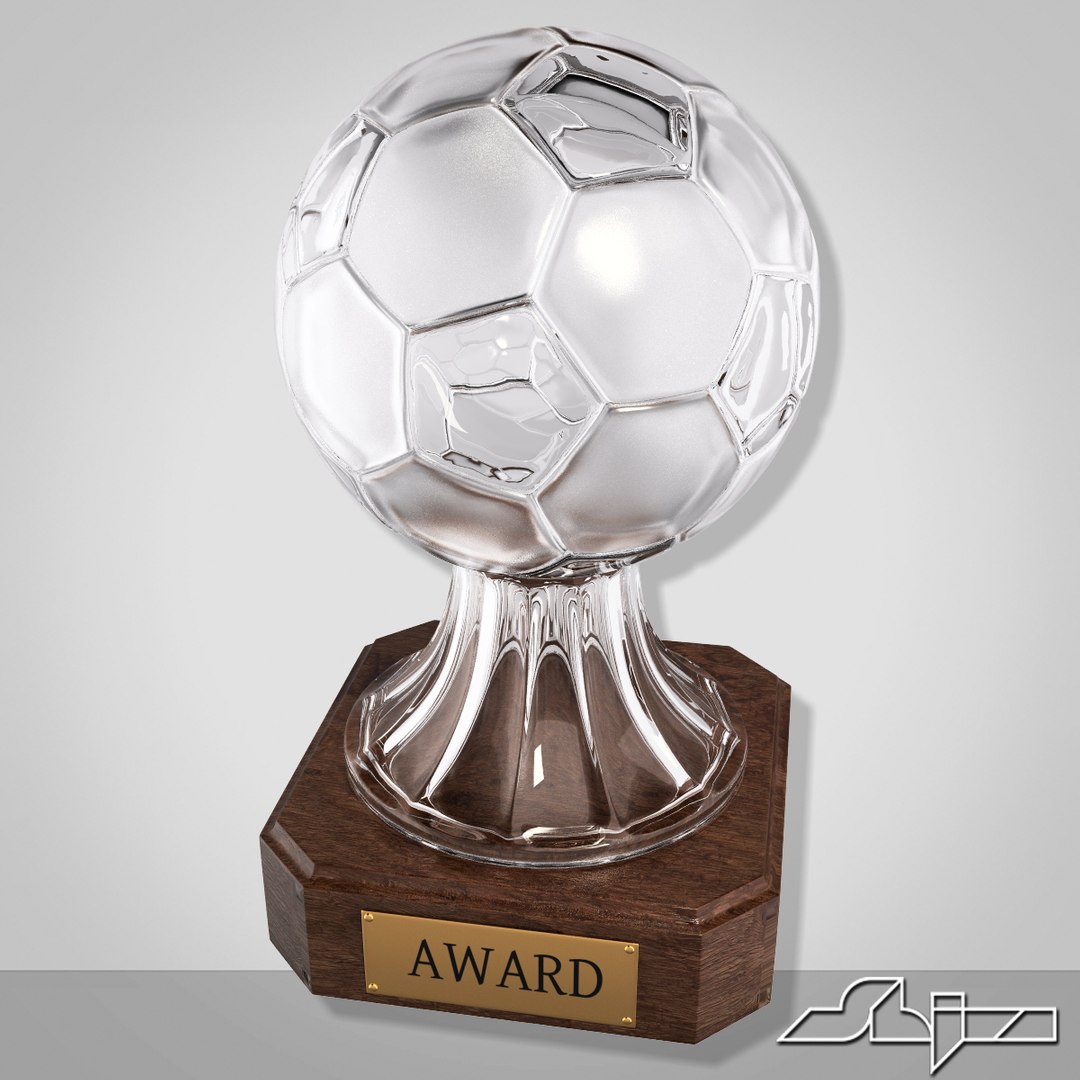 Max Crystal Soccer Award Trophy