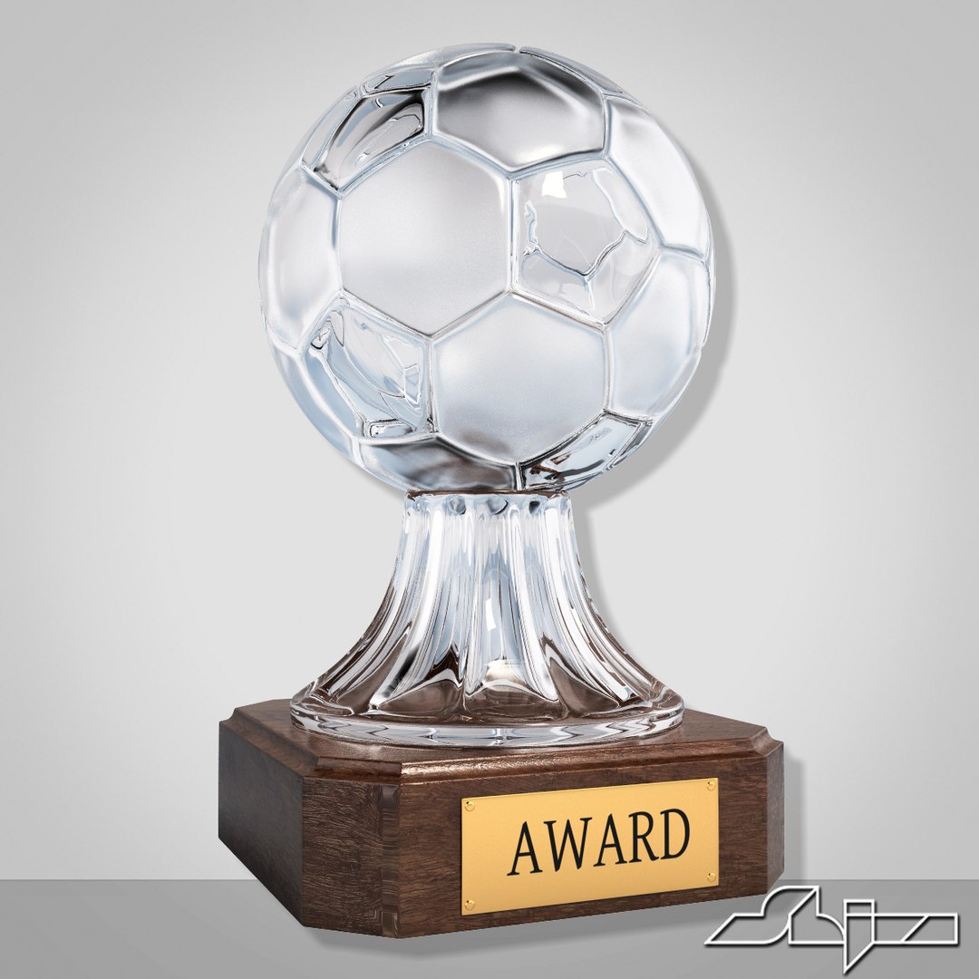 Max Crystal Soccer Award Trophy