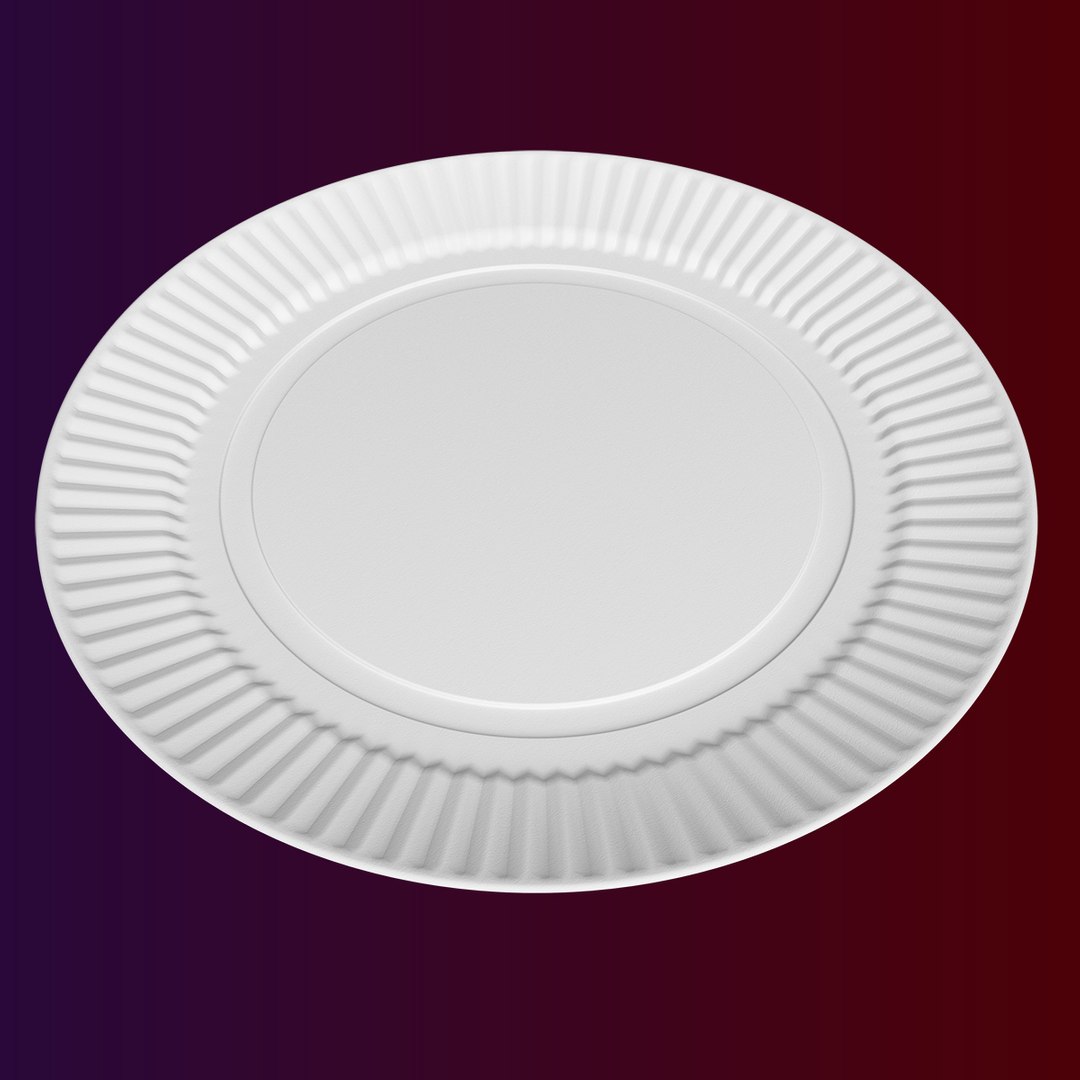 3ds Max Paper Disposable Plate
