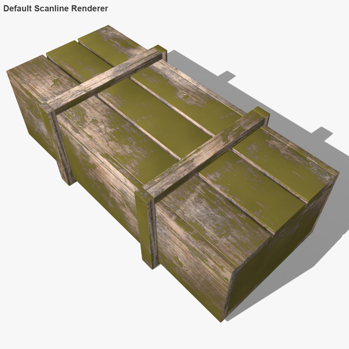 3d realistic wooden box 02 model