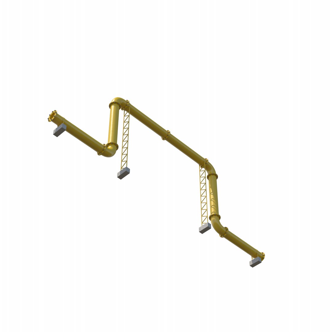 Gas Pipeline 3D Model - TurboSquid 2207061