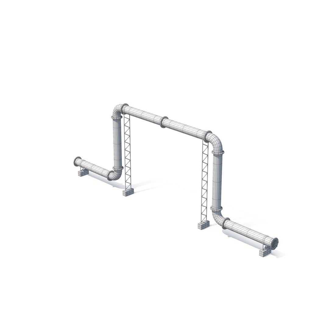 Gas Pipeline 3D Model - TurboSquid 2207061
