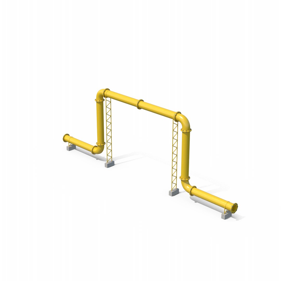 Gas Pipeline 3D Model - TurboSquid 2207061