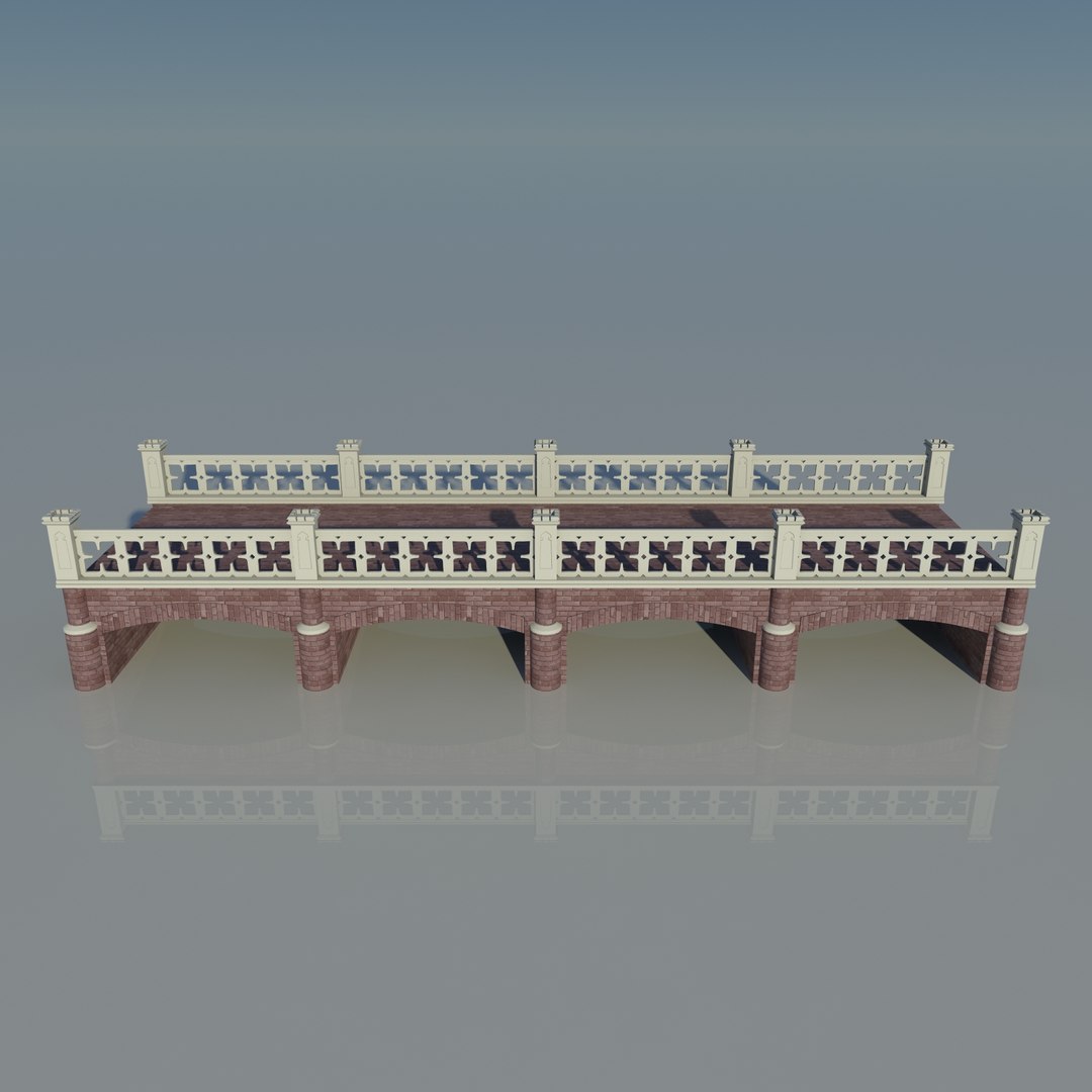 Bridge Castle Moat 3d Model