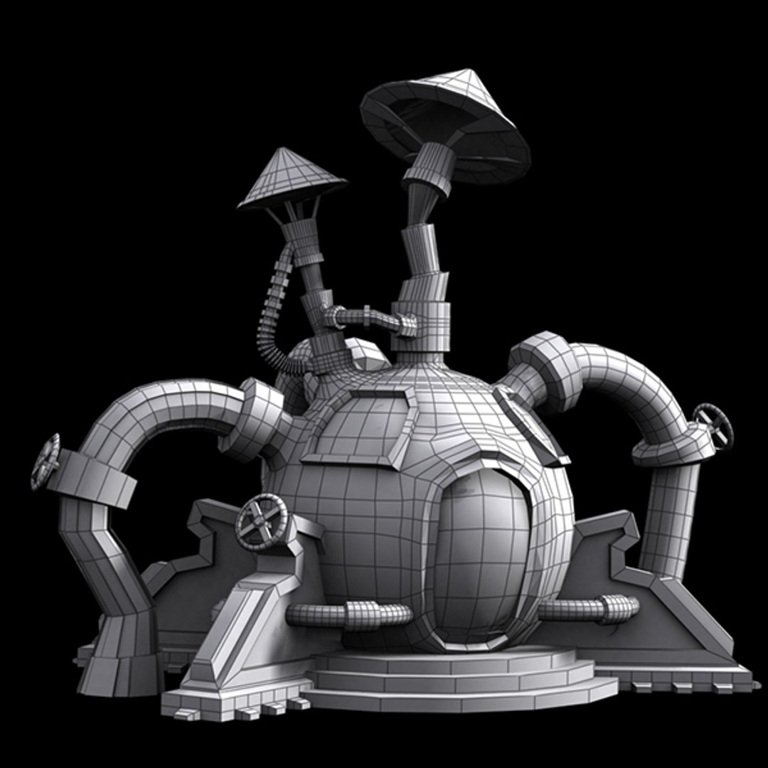 Fantastic Iron House 3D Model - TurboSquid 1397629