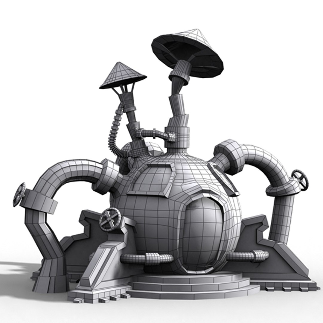 Fantastic Iron House 3D Model - TurboSquid 1397629