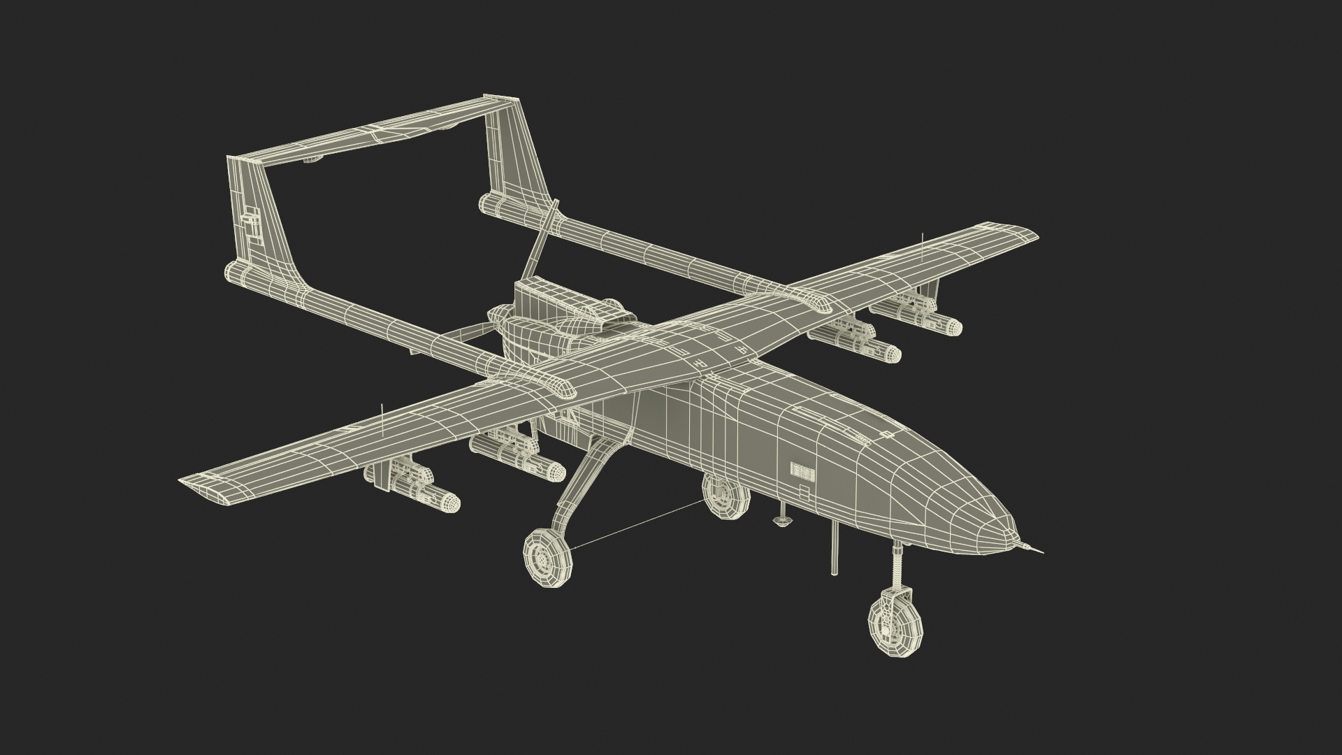 Iranian Drone Mohajer-6 Sand Color 3D Model - TurboSquid 2232762