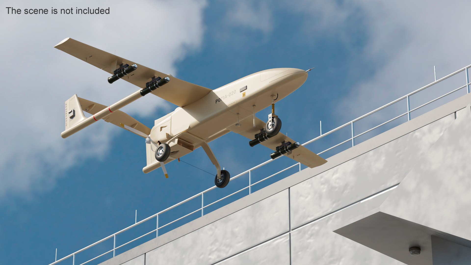 Iranian Drone Mohajer-6 Sand Color 3D Model - TurboSquid 2232762