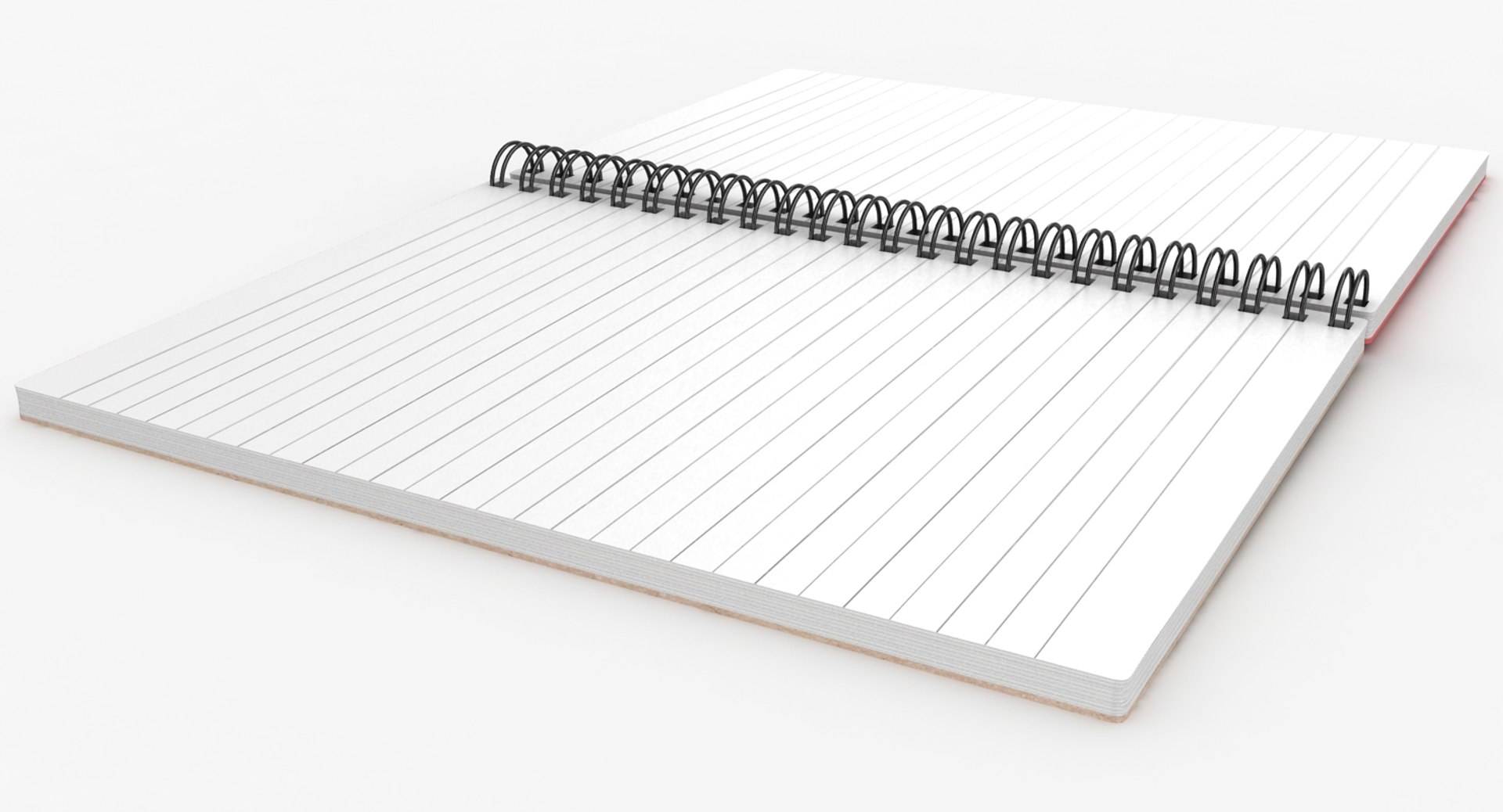 Realistic Open Notebook 2 3D Model - TurboSquid 1166387