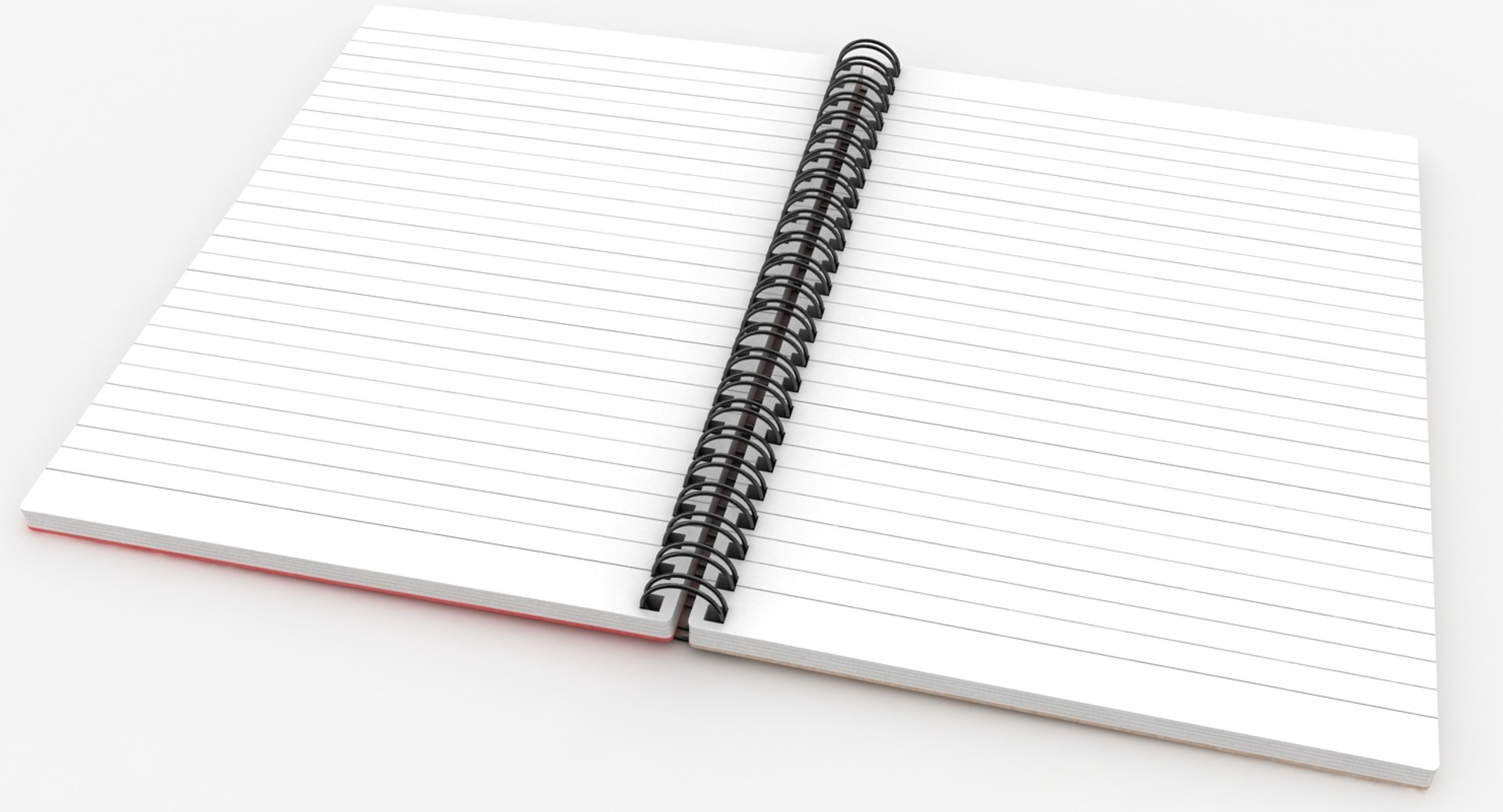 Realistic Open Notebook 2 3D Model - TurboSquid 1166387