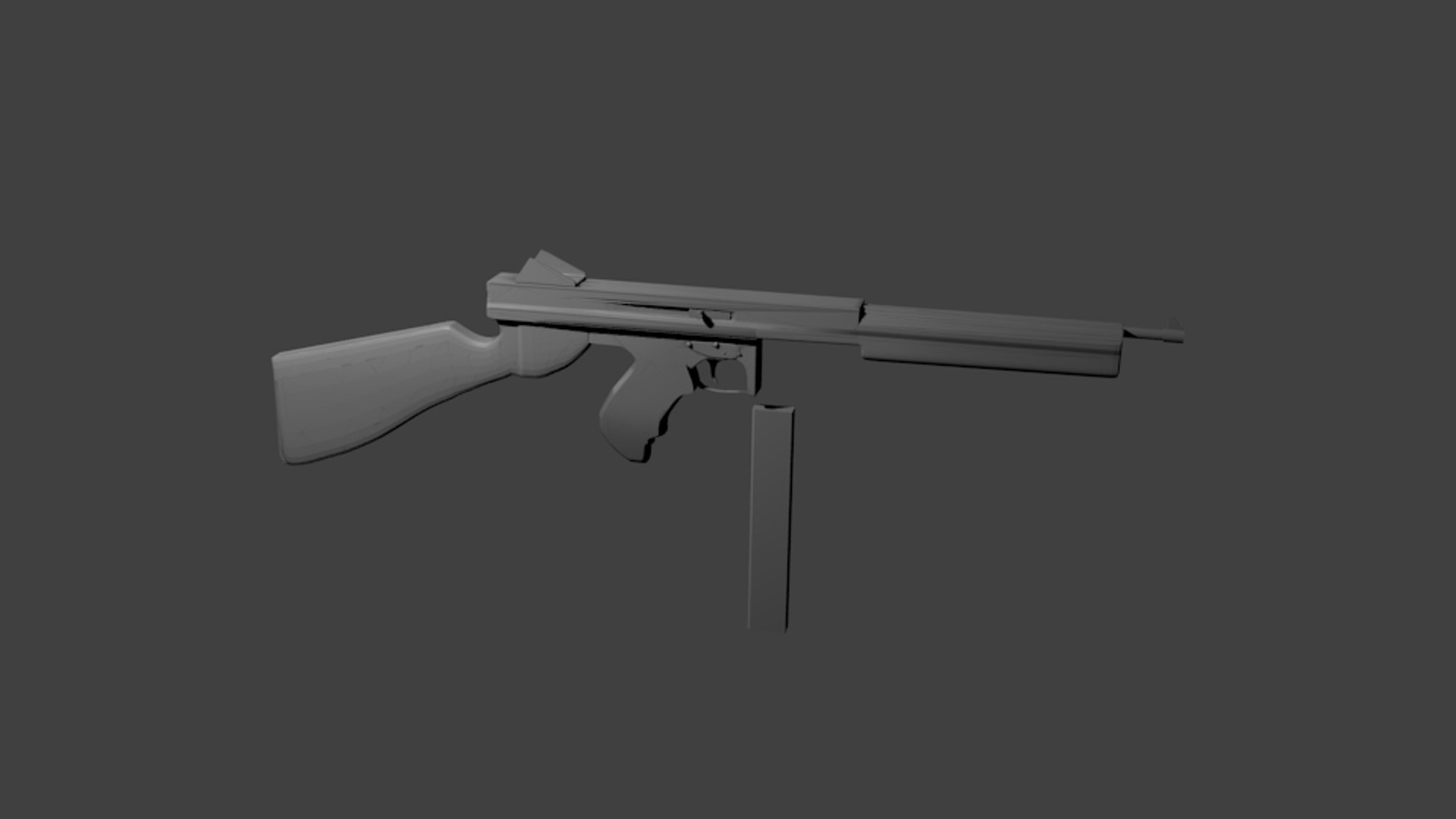 ww2 thompson 3d model