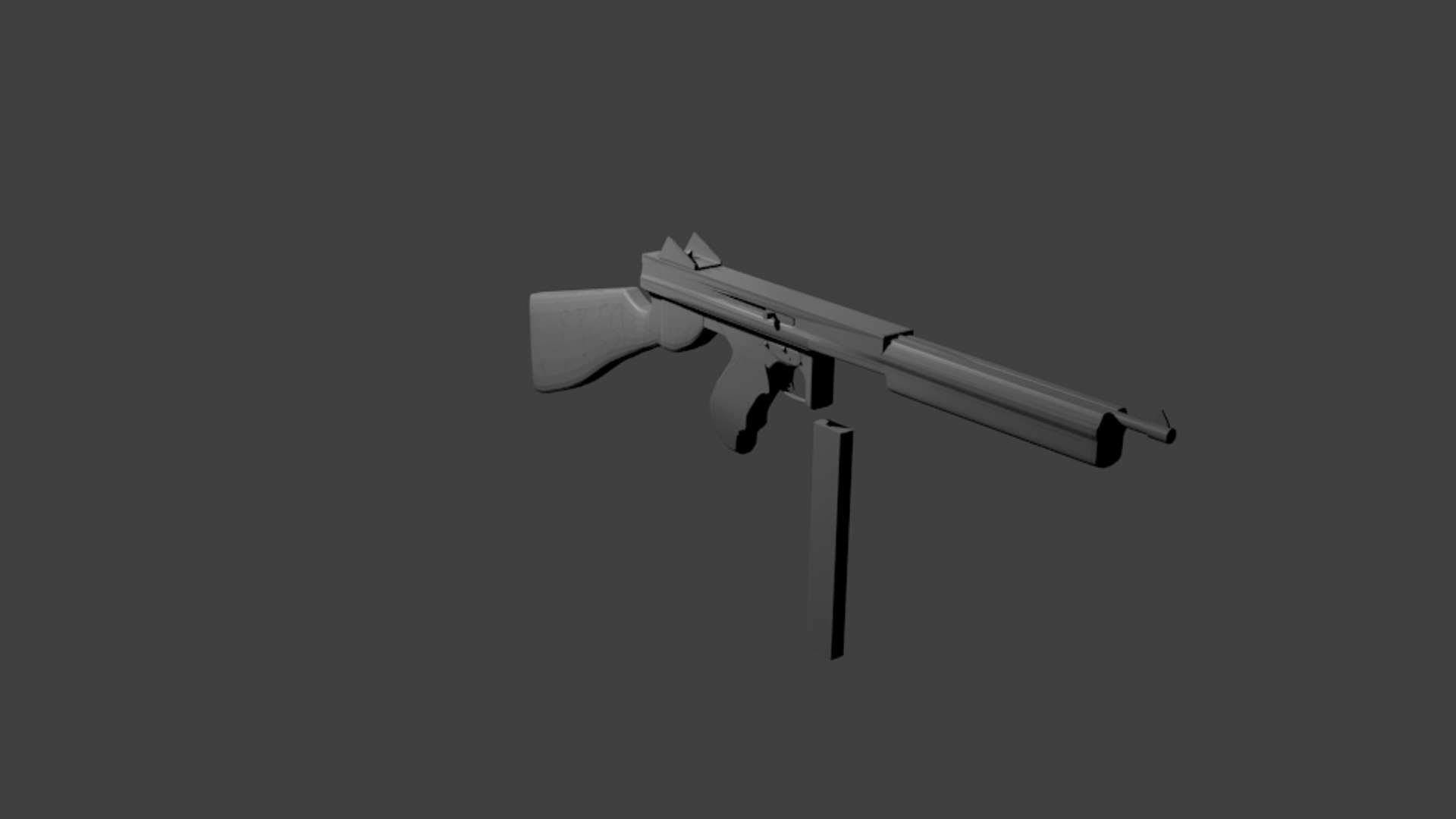 ww2 thompson 3d model