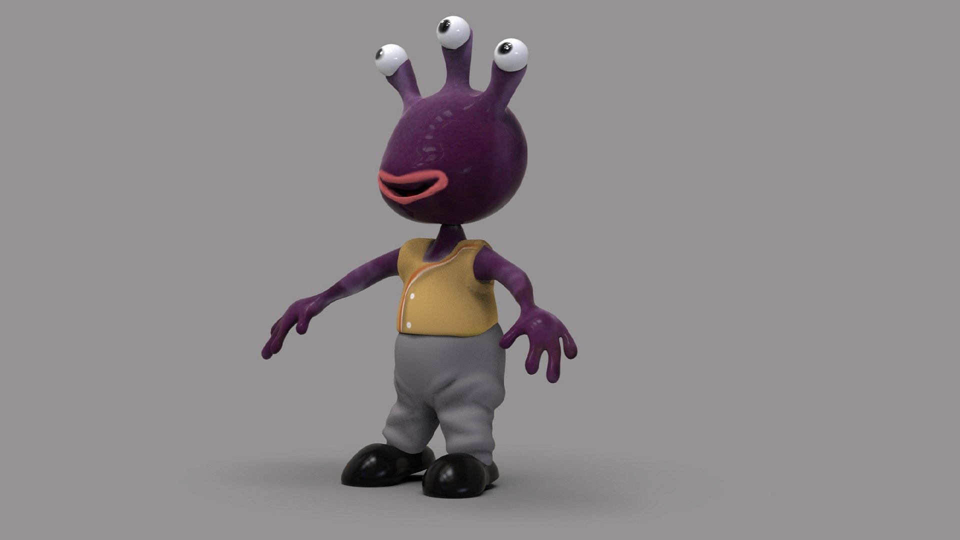 Alien Cartoon 3D - TurboSquid 2046747