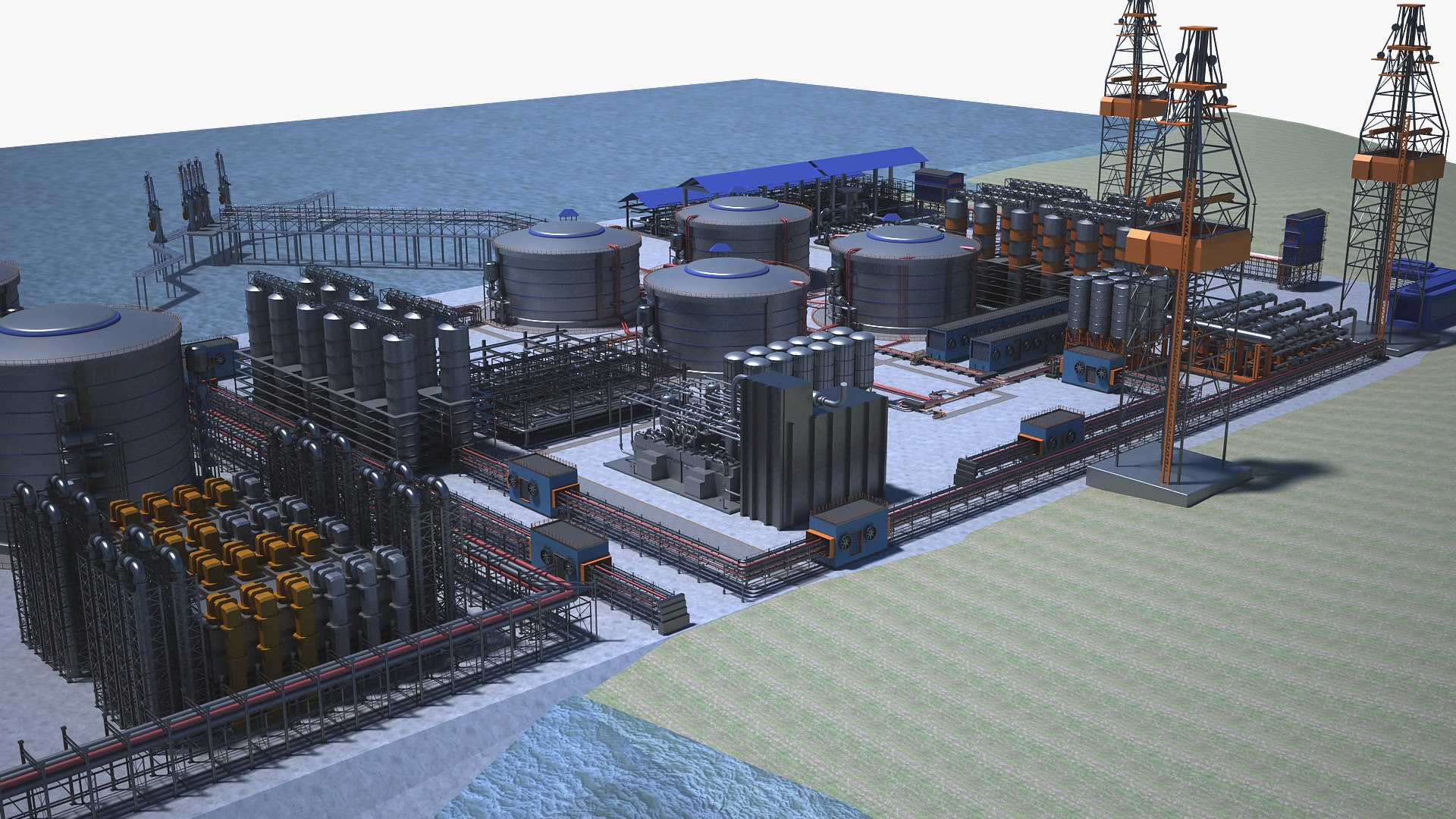 LNG PORT 7 3D - TurboSquid 2025334