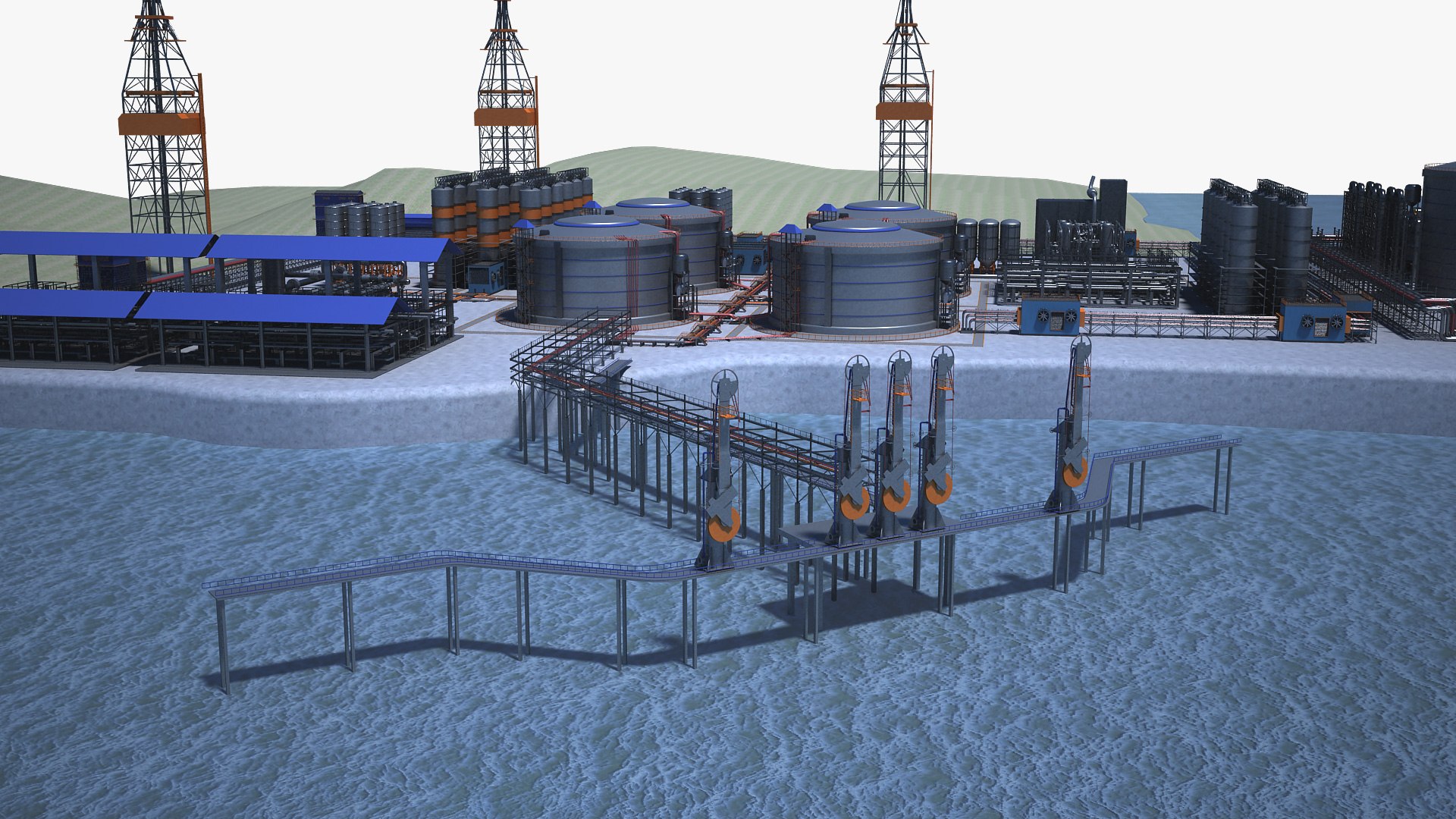 LNG PORT 7 3D - TurboSquid 2025334