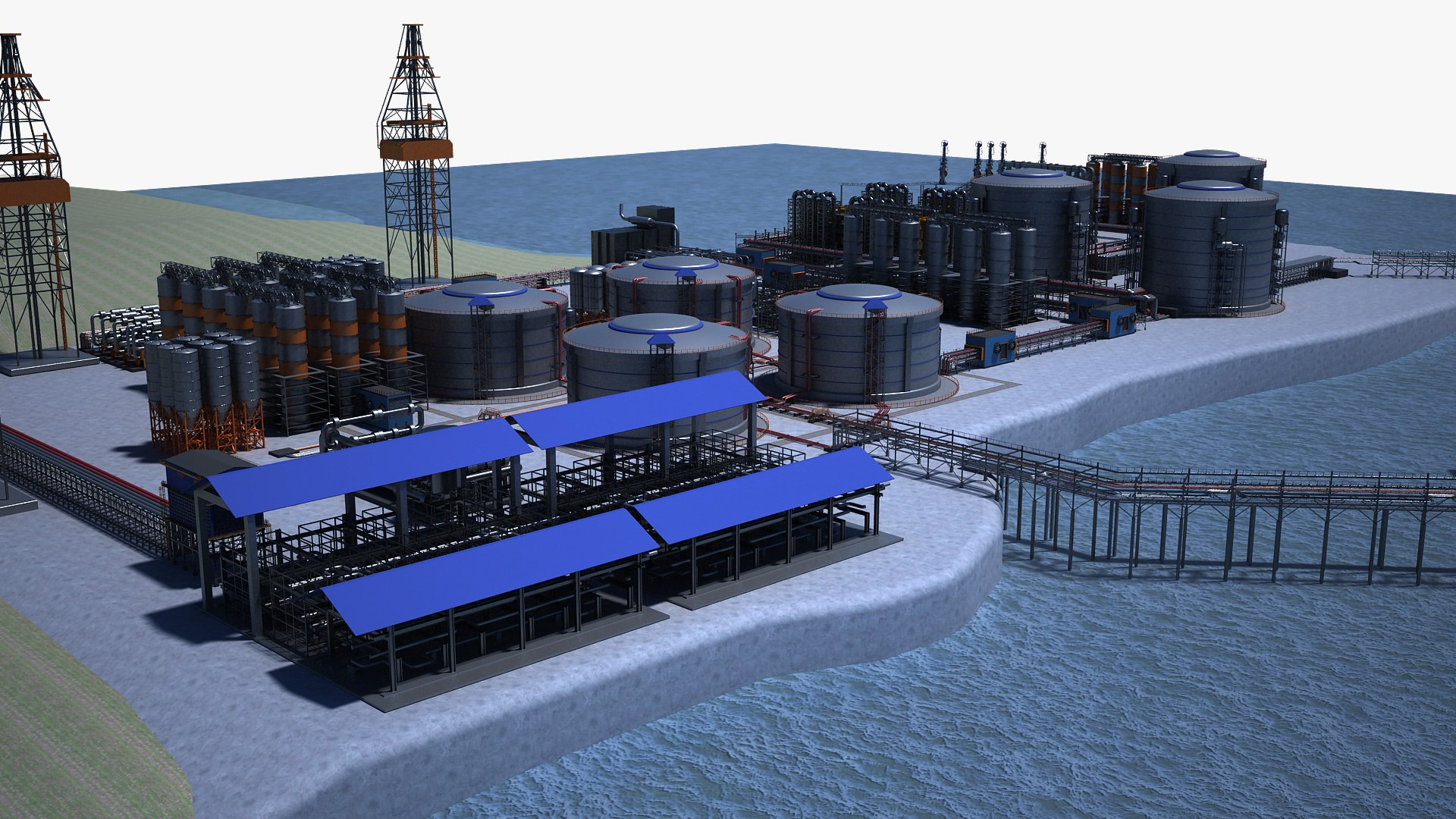 LNG PORT 7 3D - TurboSquid 2025334