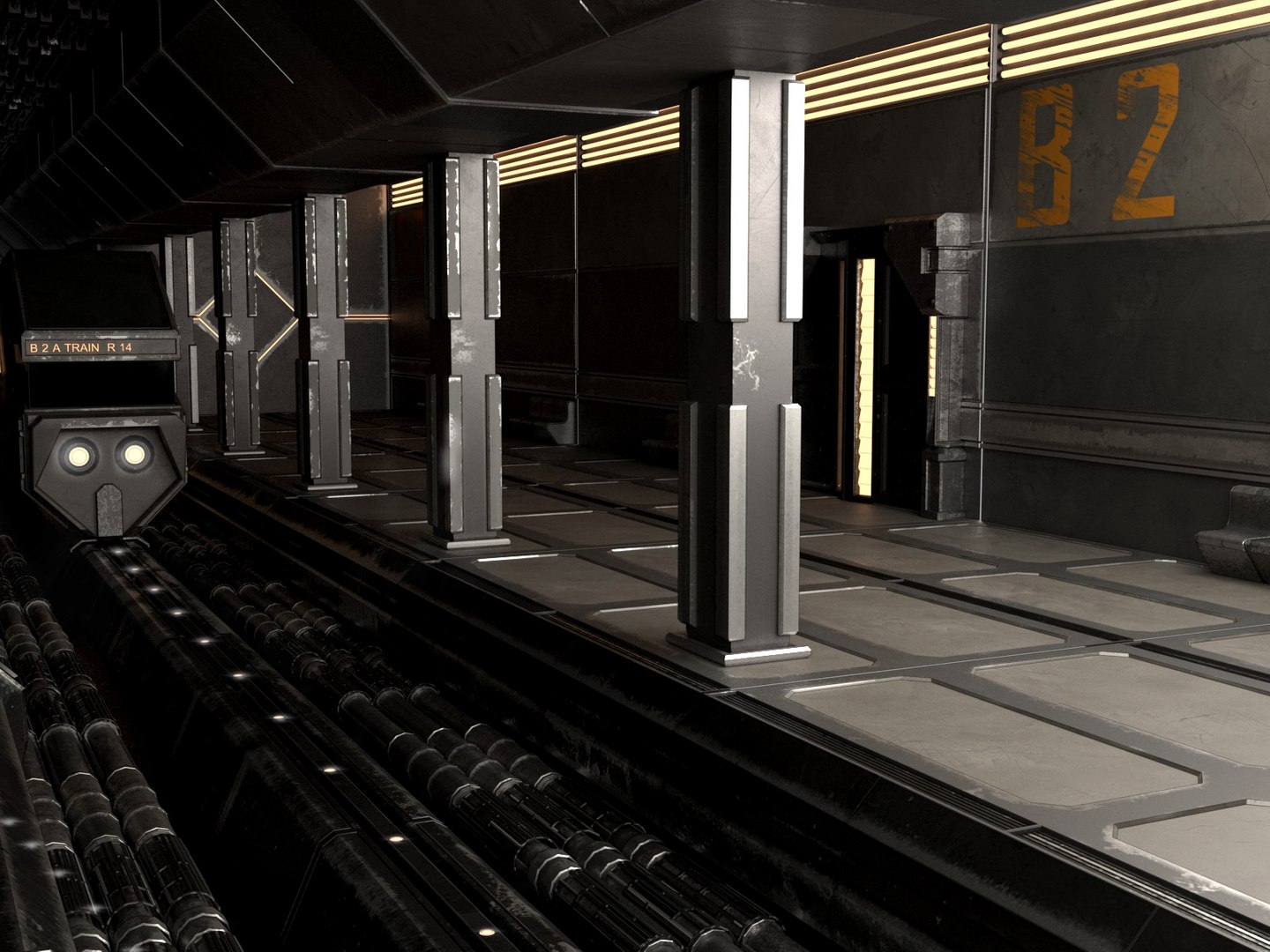 3D Station Sci Subway - TurboSquid 1514559