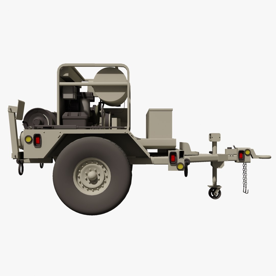 3d Military Landa Trailer Pressure Model