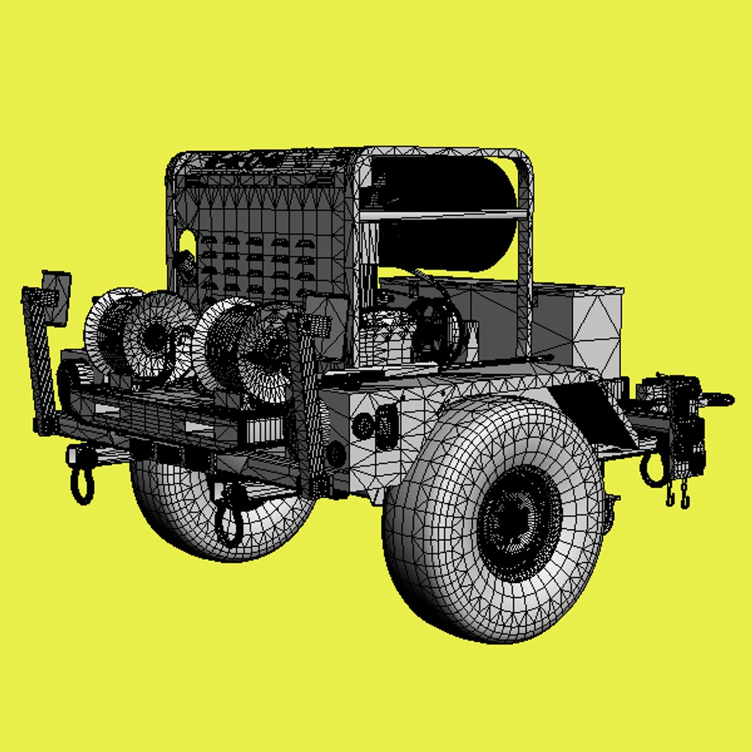 3d Military Landa Trailer Pressure Model
