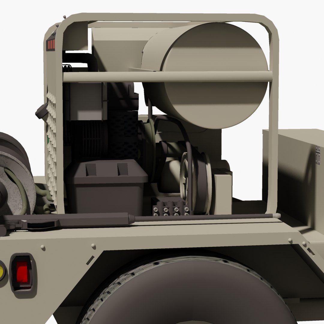 3d Military Landa Trailer Pressure Model