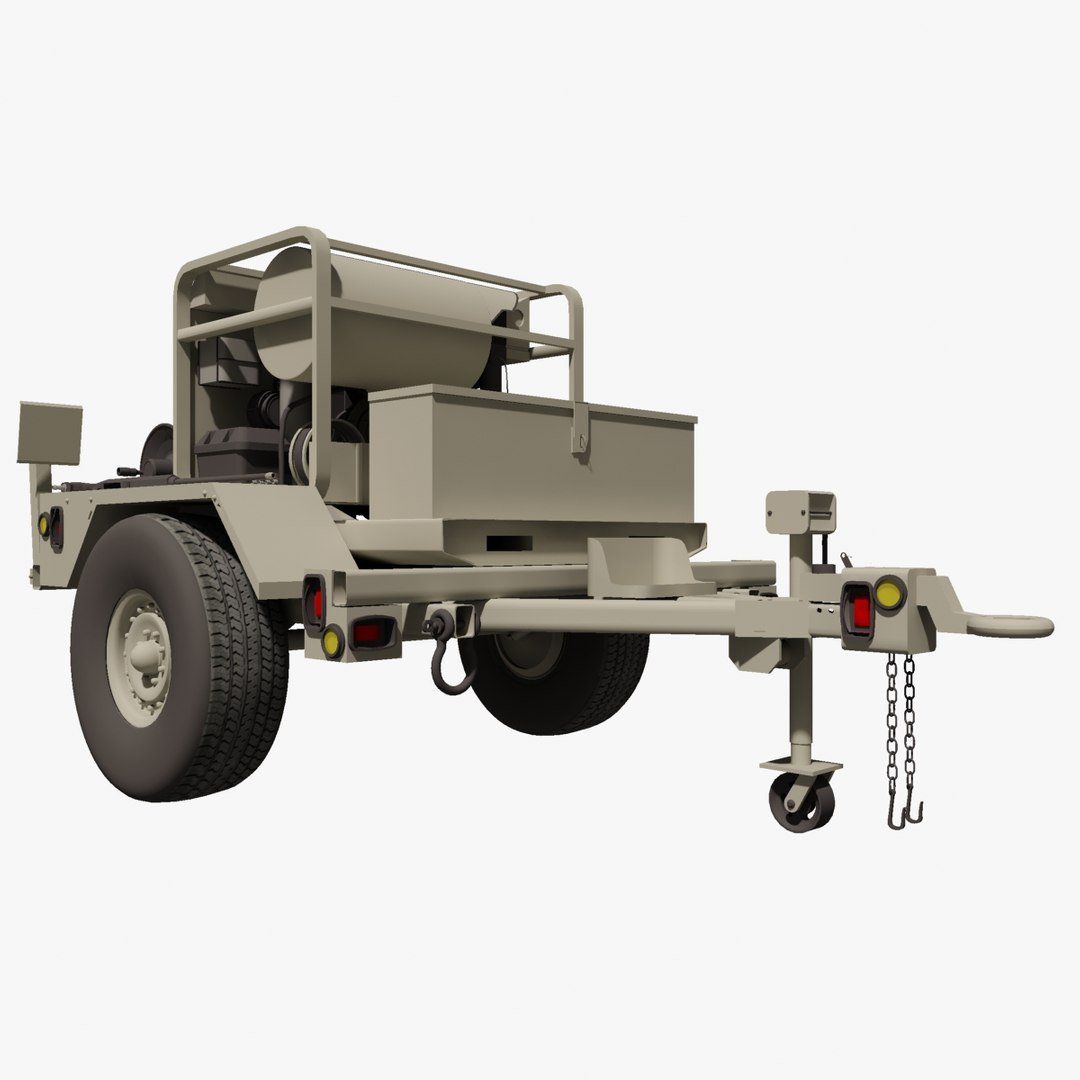 3d Military Landa Trailer Pressure Model