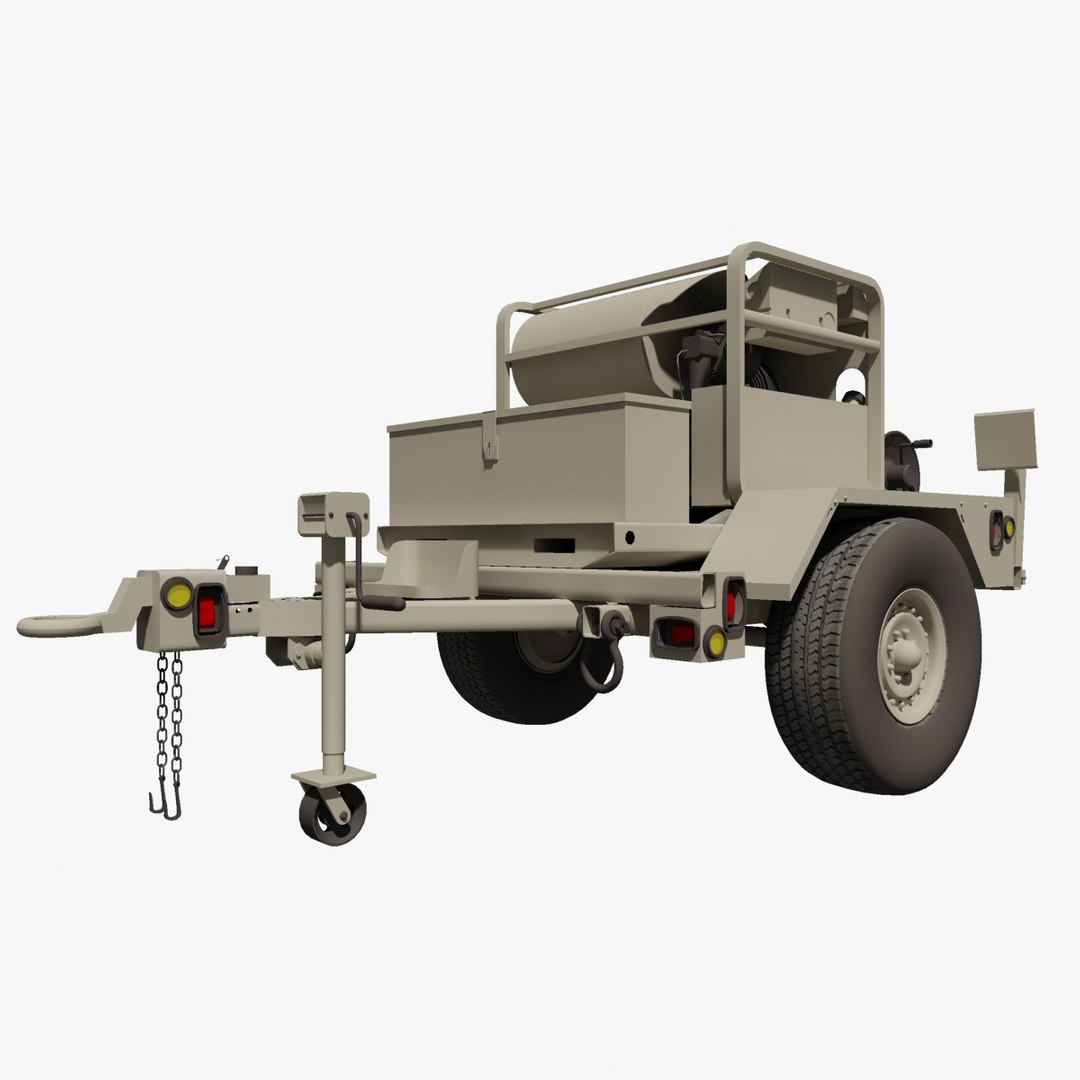 3d Military Landa Trailer Pressure Model