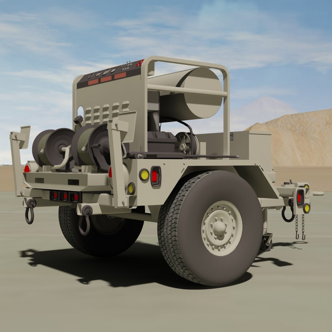 3d Military Landa Trailer Pressure Model