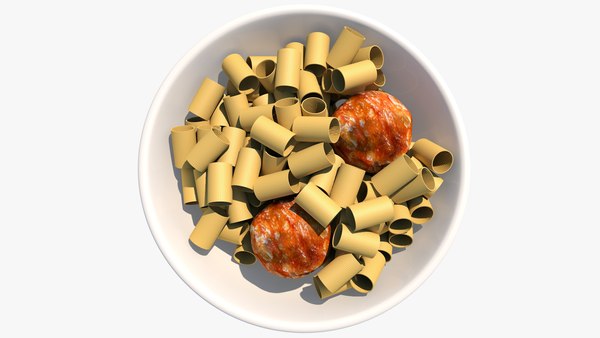3D meatballs and pasta - TurboSquid 1741543