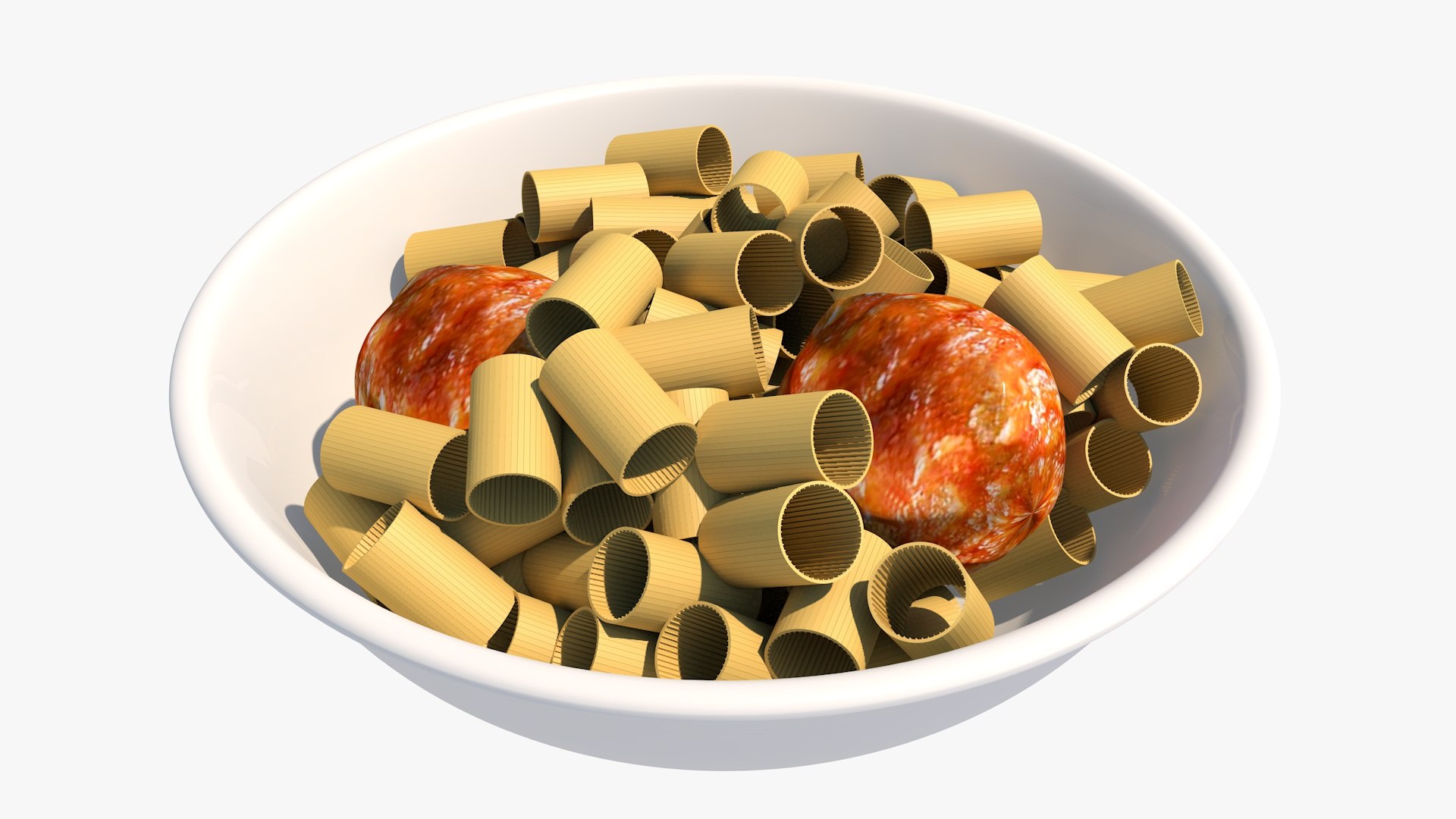 3D Meatballs And Pasta - TurboSquid 1741543