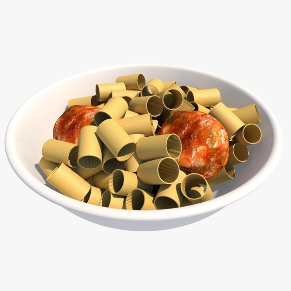 3D meatballs and pasta - TurboSquid 1741543