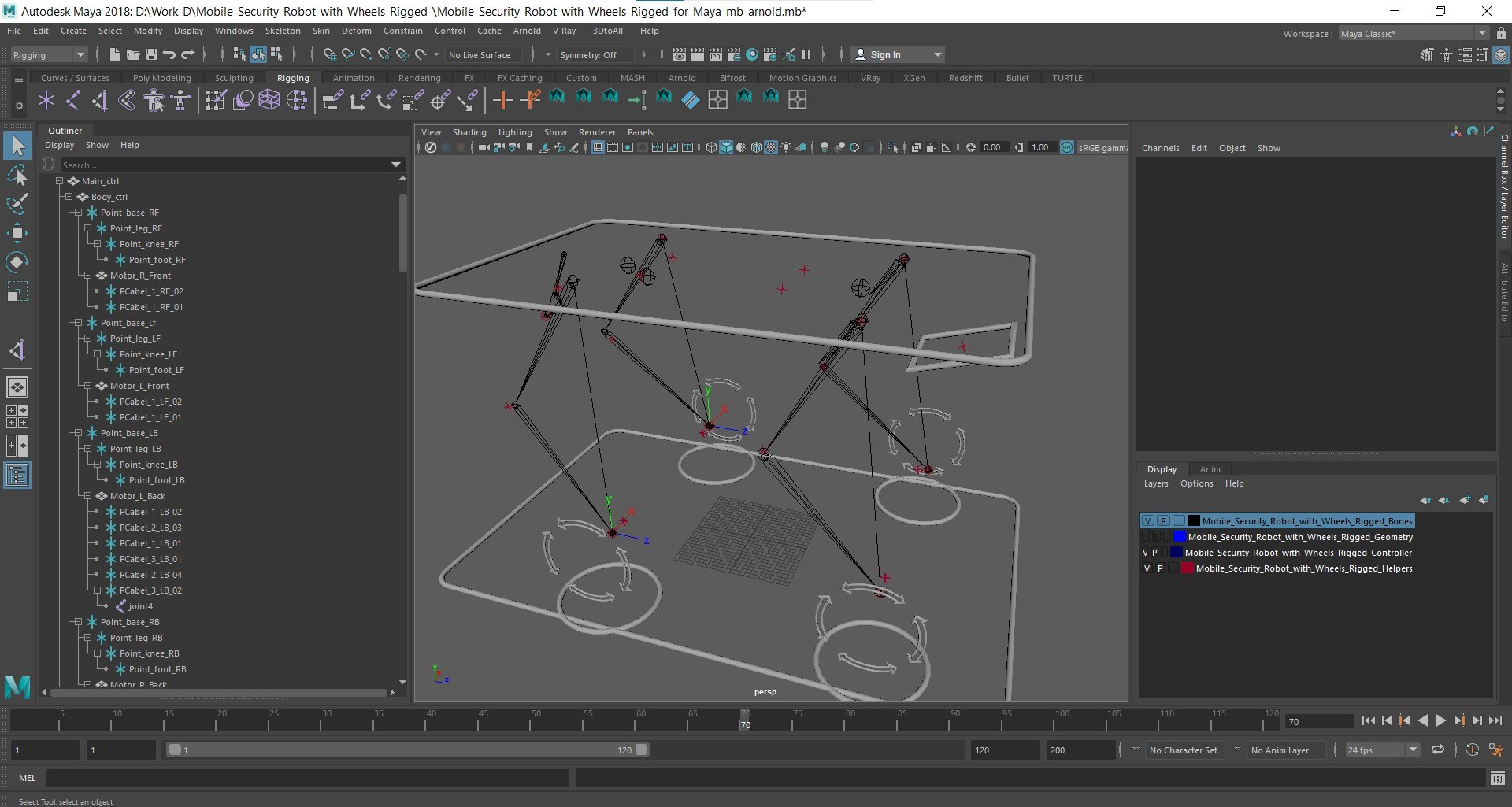 3D Mobile Security Robot With Wheels Rigged For Maya Model - TurboSquid ...