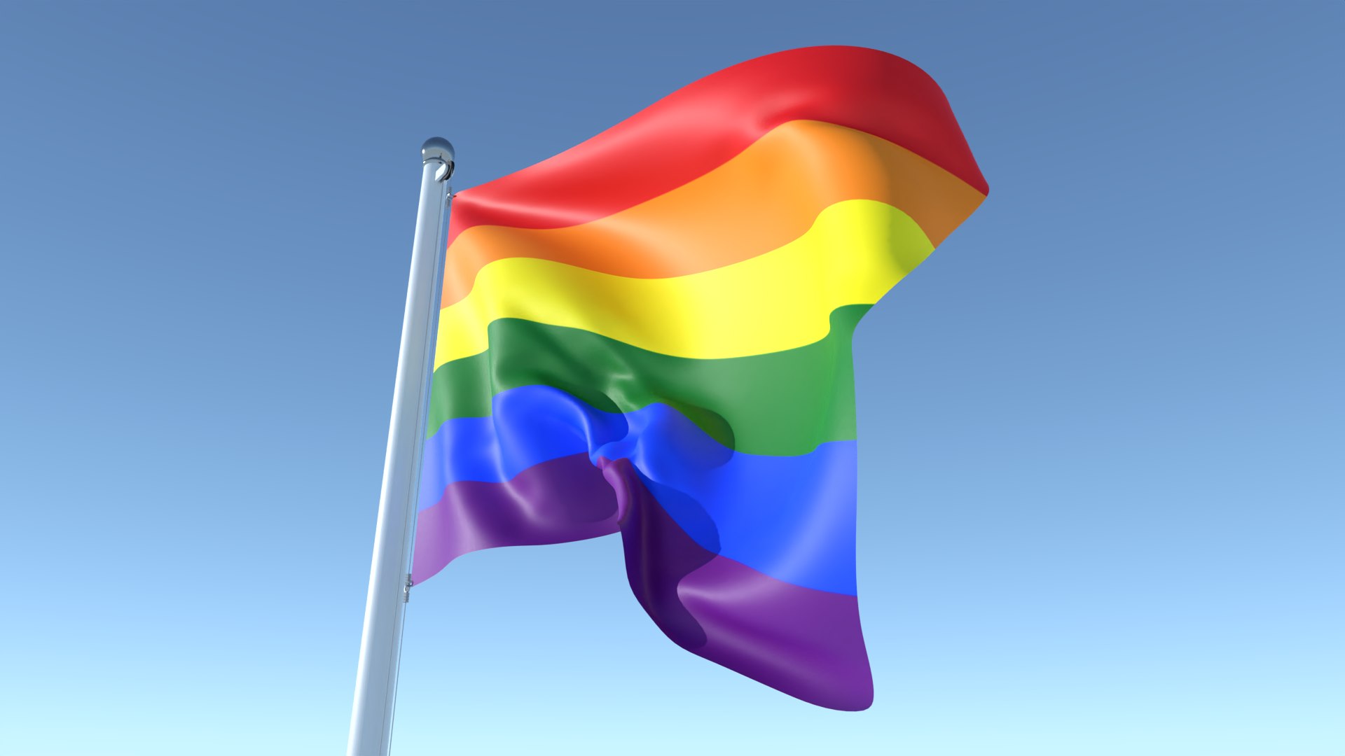 Animated Rainbow Flag 3D Model - TurboSquid 1745423