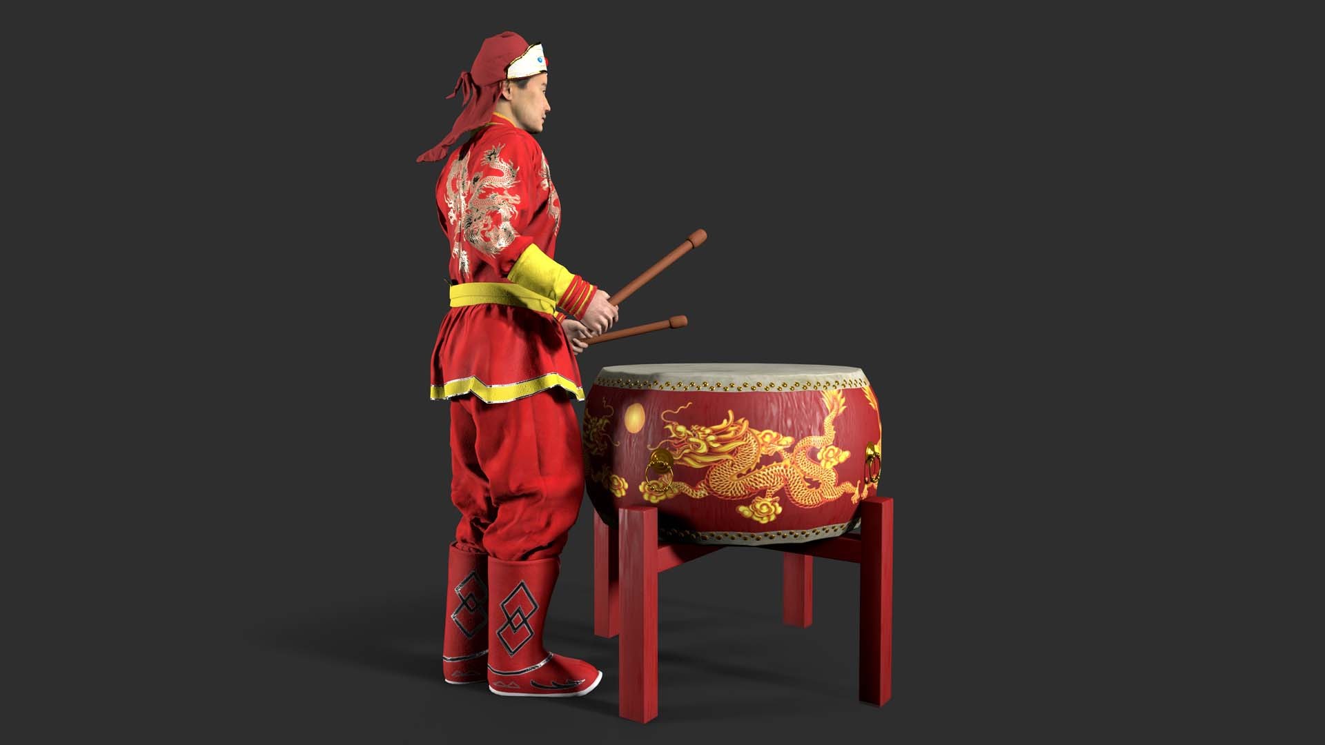 3D Drum Set Tama Performer Model - TurboSquid 2219105