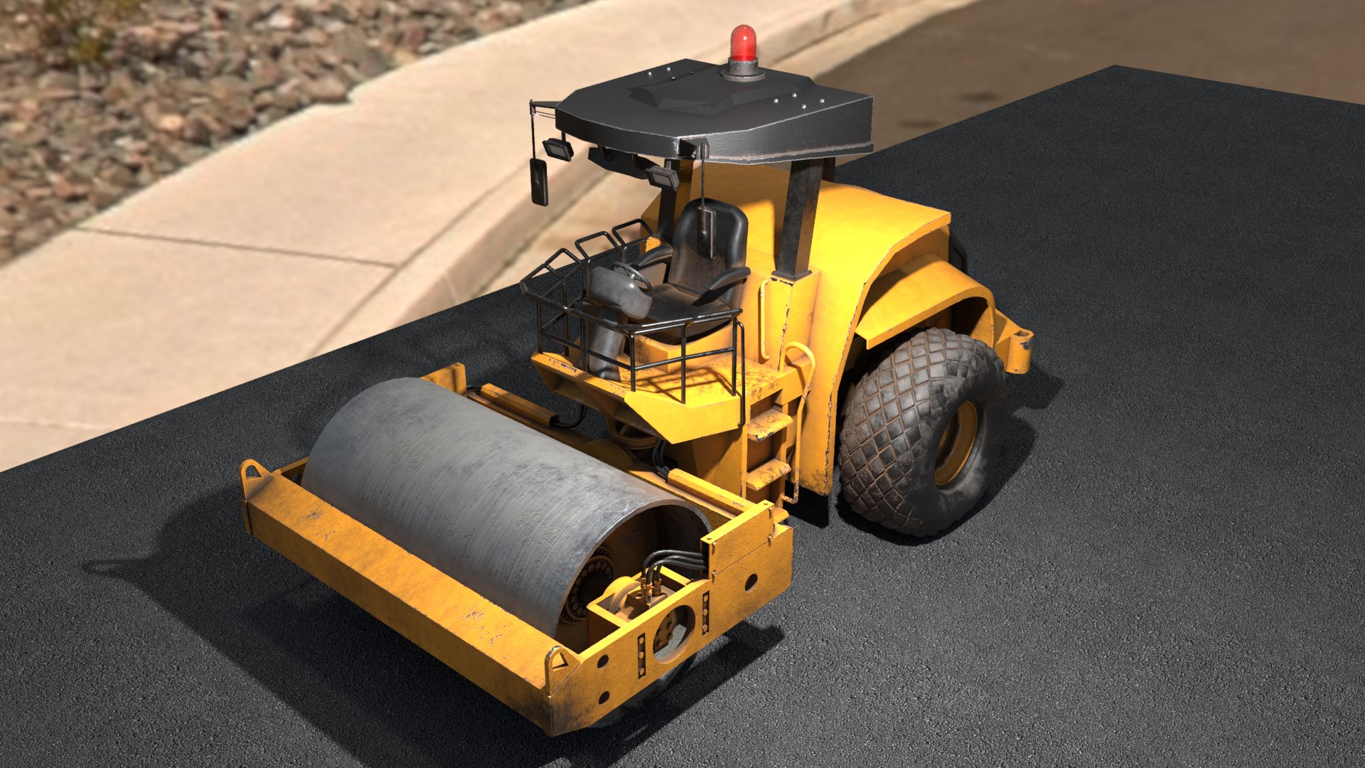 Steamroller 3D Model - TurboSquid 1978083