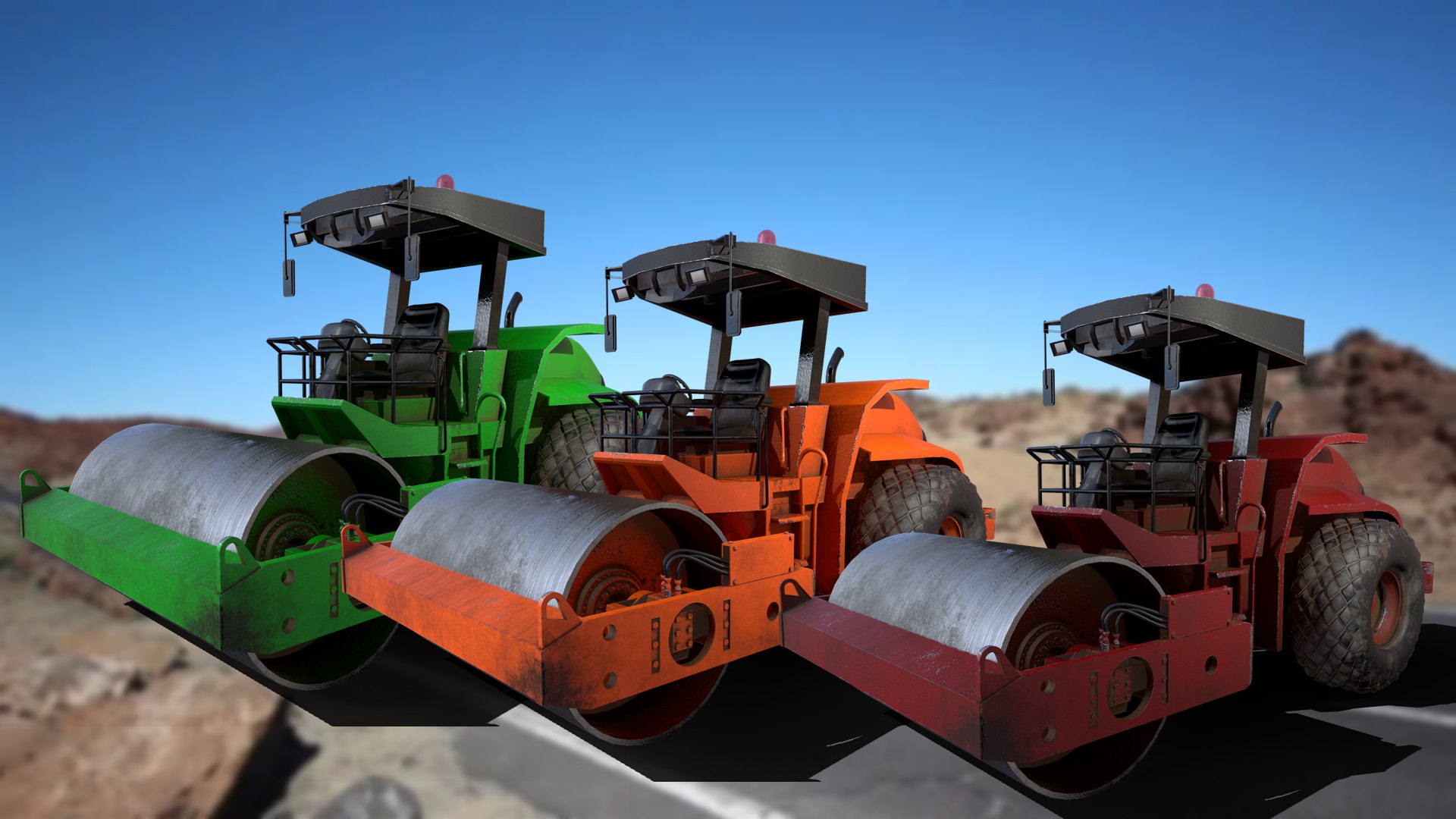 Steamroller 3D Model - TurboSquid 1978083