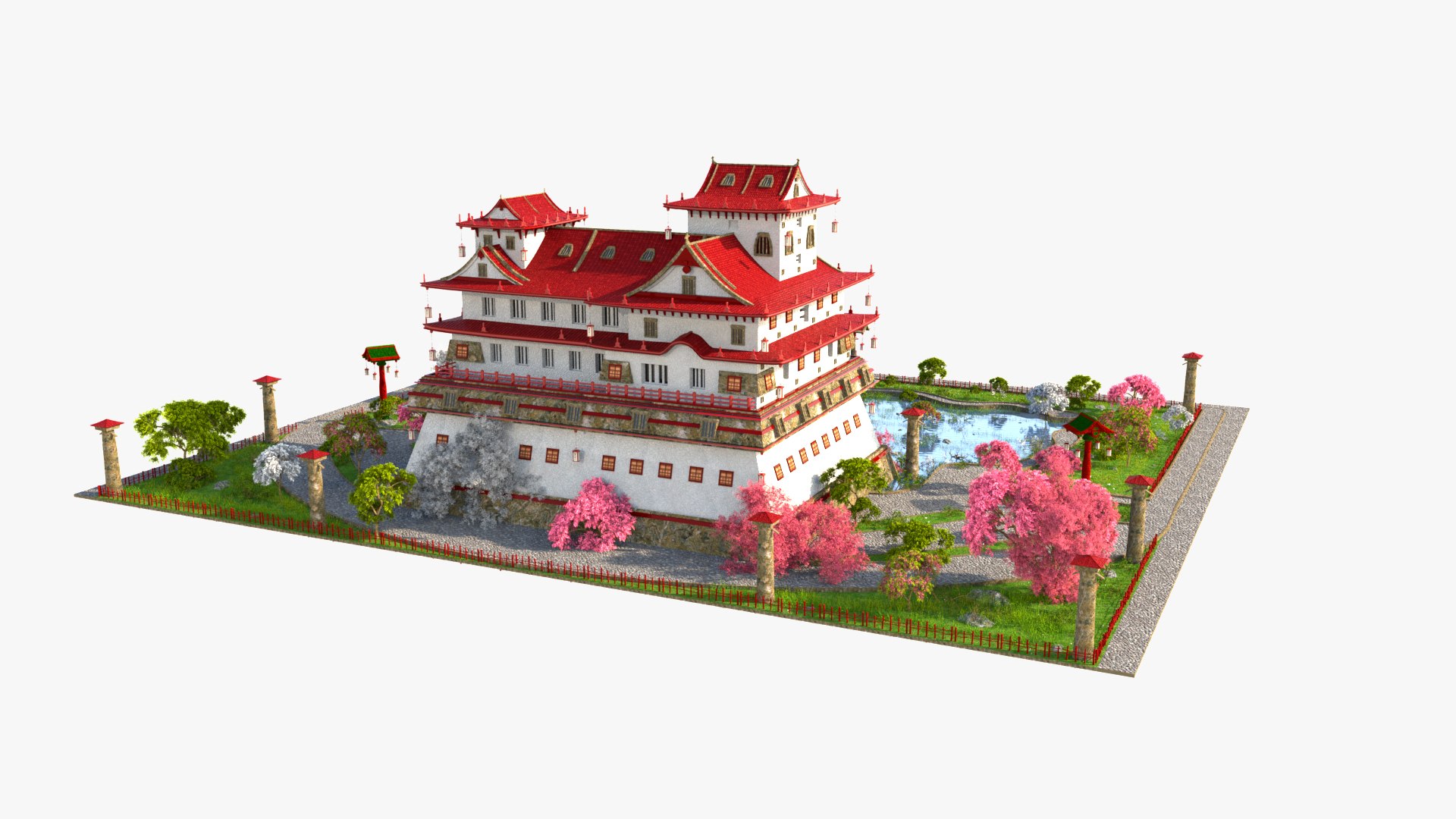 Japan Japanese Castle 3D Model - TurboSquid 1697780