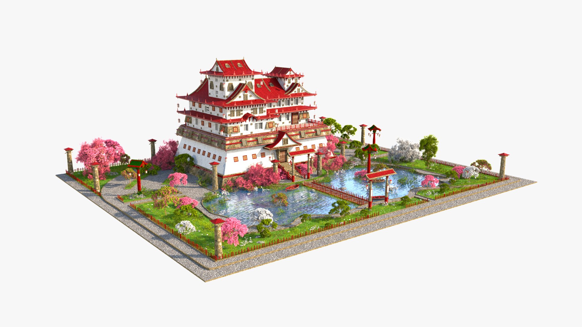 Japan Japanese Castle 3D Model - TurboSquid 1697780