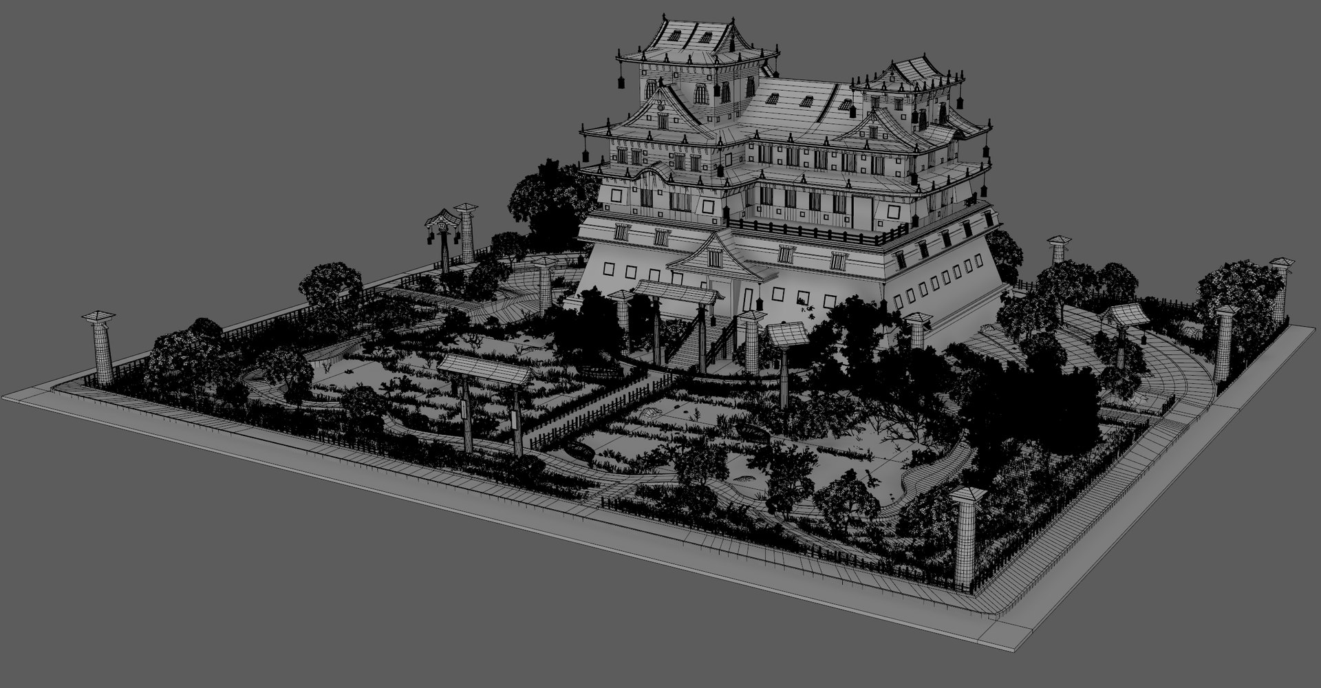 Japan Japanese Castle 3D Model - TurboSquid 1697780