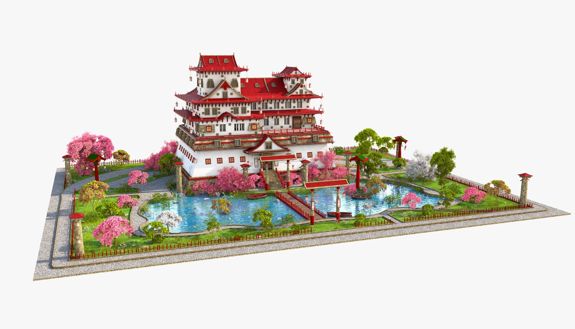 Japan Japanese Castle 3D Model - TurboSquid 1697780