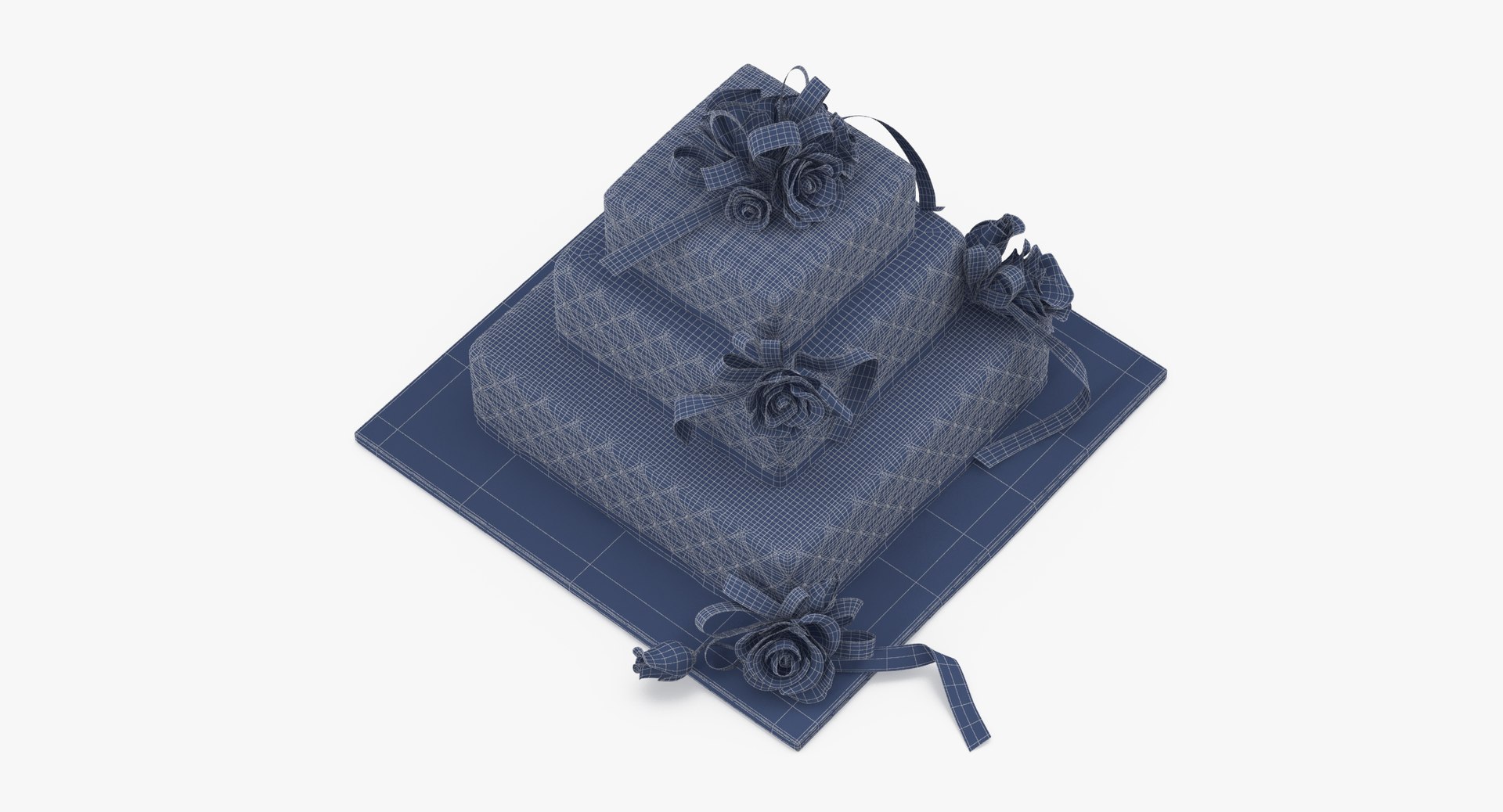 Square Wedding Cake C4d