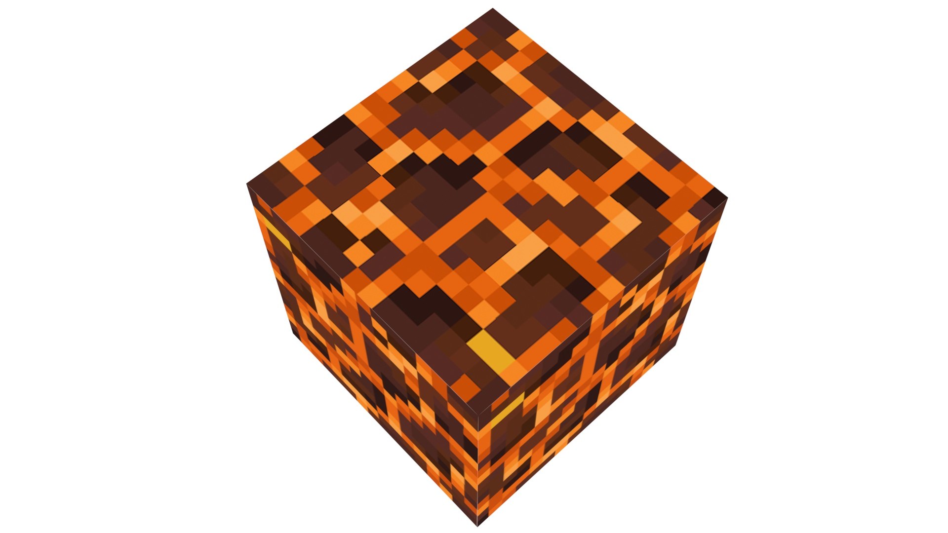 3D Model Minecraft Lava Rock - TurboSquid 2377330